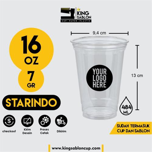 Jual Sablon Cup 16 Oz 7 gram Cetak Logo kemasan pp STARINDO - SABLON ...