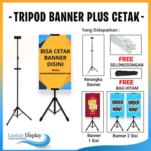 Jual Tripod Stand Banner Plus Cetak Standing Banner [Cetak Banner 1/2 ...