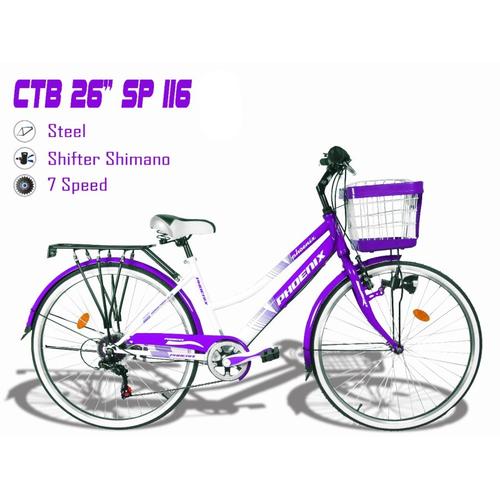 Jual SEPEDA MINI PHOENIX 26-116 CTB STEEL 7 SPEED SHIMANO TERBARU 2021 ...