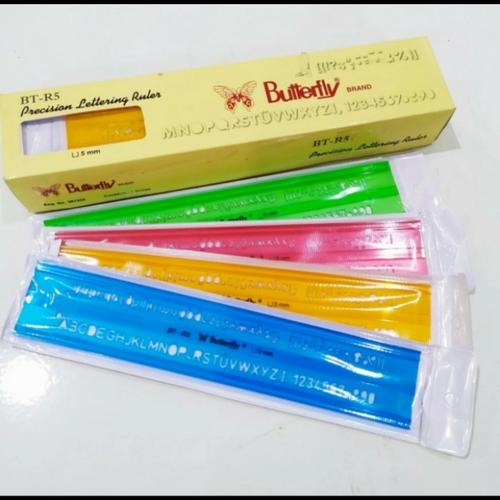 Jual Penggaris mal huruf angka butterfly BT R5 ukuran 5mm - Kota ...
