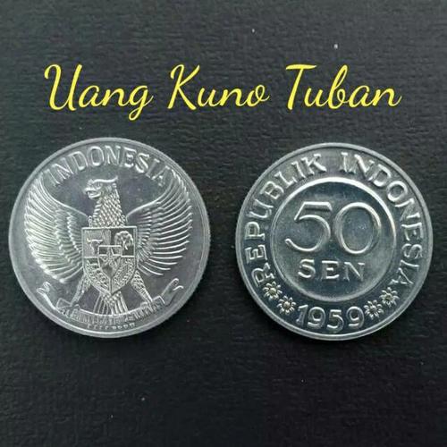 Jual KOIN 50 SEN TAHUN 1959 GARUDA PANCASILA - 1 KEPING / 1 BIJI - Kab. Tuban - UANG LAMA TUBAN ...