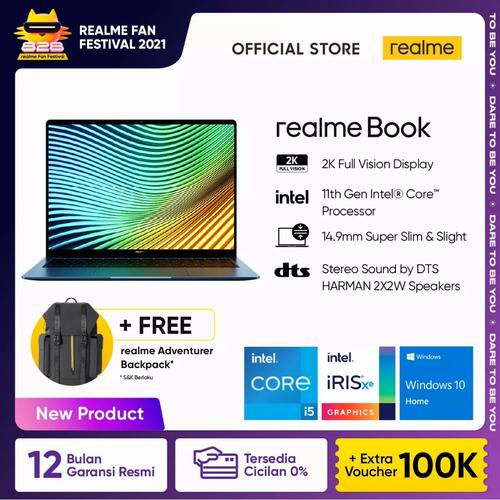 Jual REALME BOOK i5 8/512 GB NVMe SSD/i5-1135G7/Intel UHD Graphics/14 ...