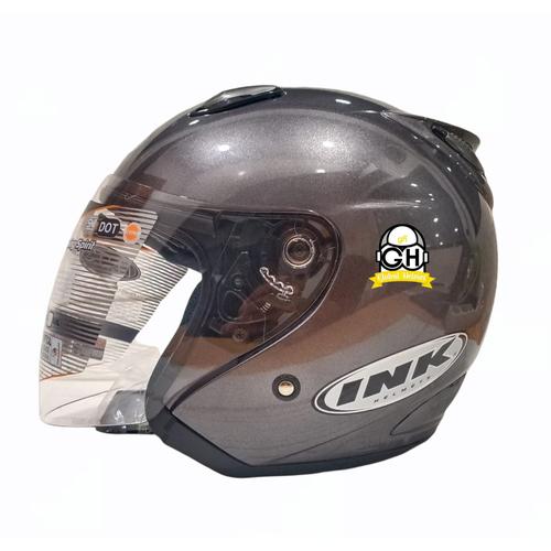 Jual HELM INK HALF FACE INK ORIGINAL 100% INK CENTRO JET SOLID GUNMETAL ...