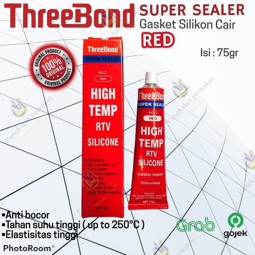Jual threebond super sealer / lem gasket silicone red 75gr 100% ORI ...