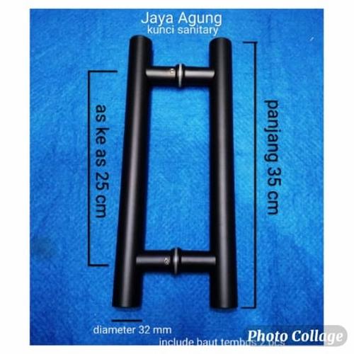 Jual Tarikan Pintu Bulat 35cm Hitam Pull Handle Pipa Bulat Black ...