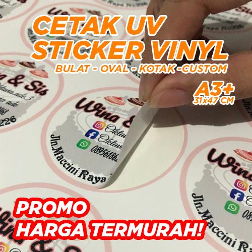 Jual PRINT UV + CUTTING STICKER VINYL A3+ untuk LABEL MAKANAN & MINUMAN ...