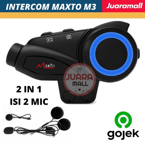 Jual INTERCOM MAXTO M3 BLUETOOTH HELM DUAL MIC 6 RIDER GROUP CALL ...