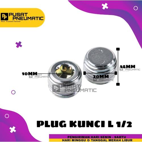 Jual PLUG 1/2" Baut L ( 6mm) Baut L tanam Ukuran 1/2""(m20) Penutup ...