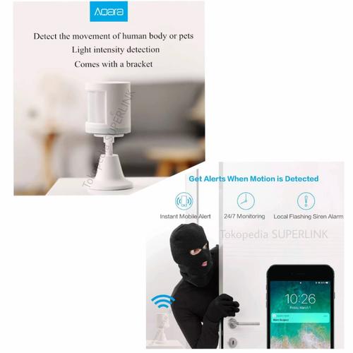 Jual Original AQARA Human Body Sensor Motion Sensor Smart Body Movement ...