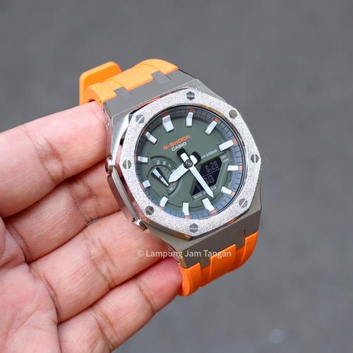 Jual G-Shock GA 2100 Custom Diamond Cut AP - Orange Strap - Kota Bandar ...