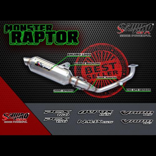 Jual Knalpot SHIJIRO for AEROX,N-MAX,Vario,PCX type MONSTER RAPTOR ...