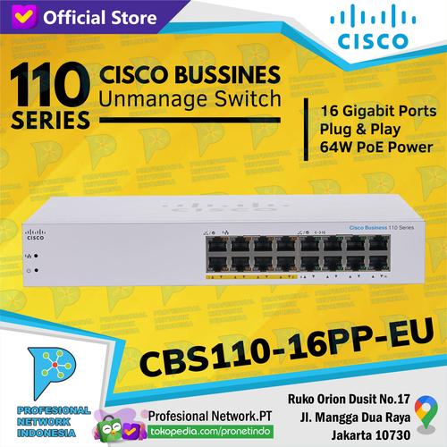 Promo CISCO CBS110-16PP-EU 110 Series Bussiness Unmanaged Switch cbs110 ...