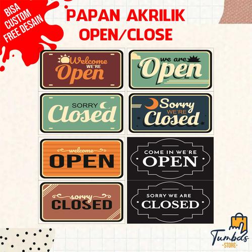 Jual Papan/Tanda buka tutup toko/Open Close Sign [Bolak Balik/bisa ...