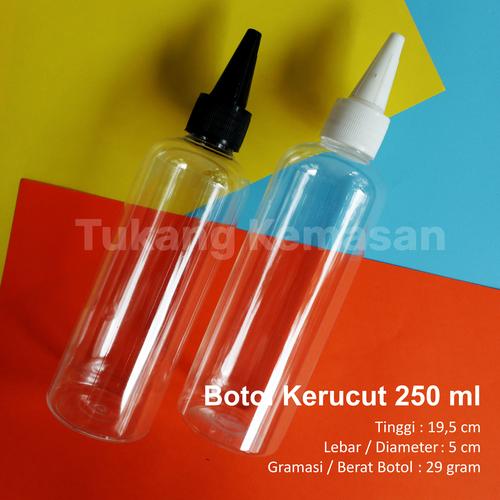 Jual Botol Kerucut 250 ml Natural / Botol Tinta / Botol Selai - Putih ...