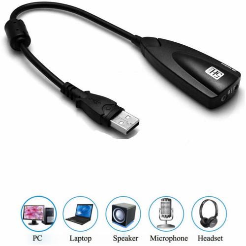 Promo Sound Card USB Kabel Colokan Jack Audio Laptop PC Headset Mic ...