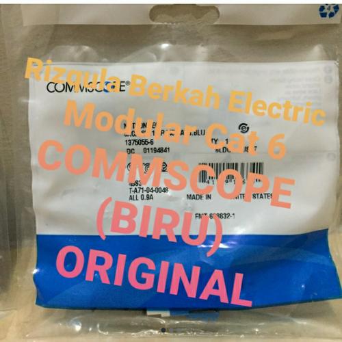 Jual Modular commscope/ AMP Modular jack cat 6/CAT6 biru/ORIGINAL ...