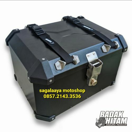 Jual top box motor pannier badak hitam 33 liter alumunium adventure ...