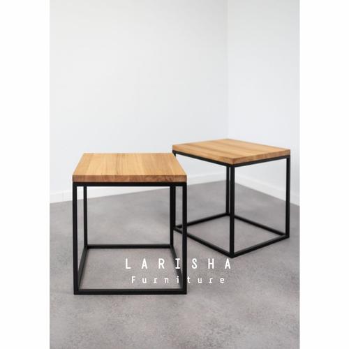 Jual meja kopi minimalis besi kotak kayu jati coffee table meja tamu ...