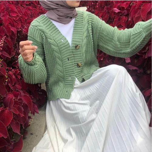 Jual cardigan rajut wanita outfit - biru jeans - Kab. Bandung - MCLO ...