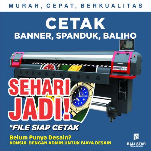 Jual CETAK SPANDUK/BANNER/BALIHO FLEXY 380gsm TERMURAH FREE FINISHING - SIAP CETAK - Kota ...