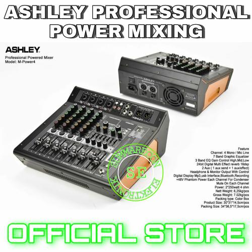 Jual power mixer 4 channel original ashley m power 4 bluetooth usb ...