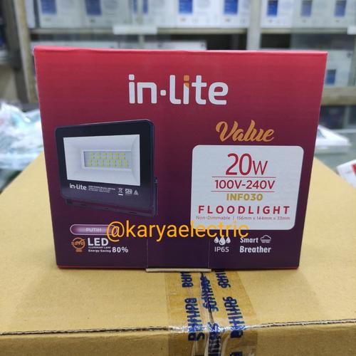 Jual LAMPU SOROT LED IN LITE IN-LITE INF030 20WATT 20W VALUE FLOODLIGHT ...