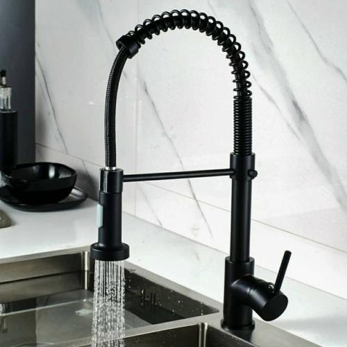 Jual kran pantry /keran dapur /kran kitchen sink black panas dingin ...