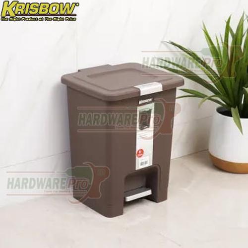 Jual Tempat Sampah Plastik Injak 6 Ltr Krisbow Dust Bin Tong Sampah Pedal - Coklat - Kota ...