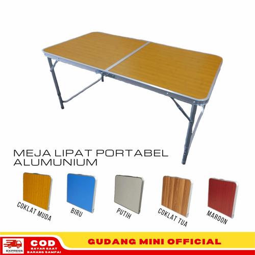 Jual meja koper portable lipat(untuk jualan)HPL - coklat tua - Jakarta ...
