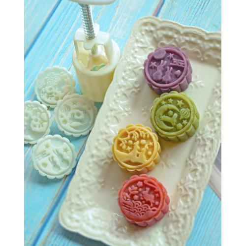 Jual Cetakan kue bulan 2020 (50gr) mooncake press (4pc) bulat-STAR ...