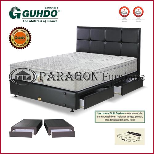 Jual Spring bed Standard plush top 140x200 BS laci HS HB Caserta - Full set - Putih - Kota ...