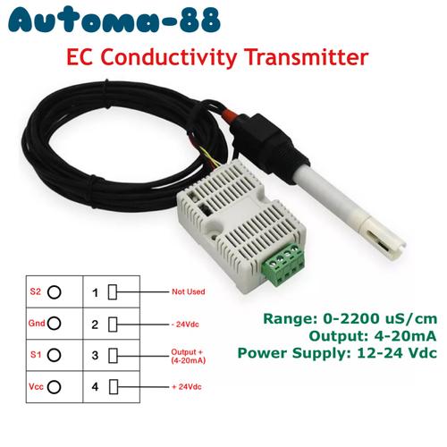 Jual Conductivity Transmitter EC Output 4-20mA 24Vdc 0-2200 uS/cm - Kab ...