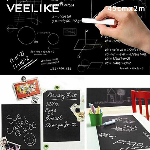 Jual stiker papan tulis/ stiker hitam /stiker black board/stiker HITAM ...
