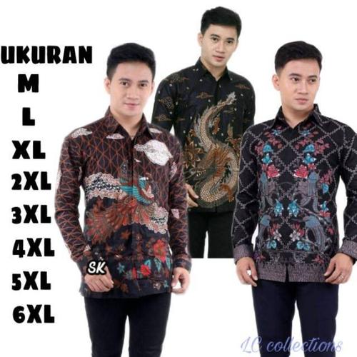 Promo KEMEJA BATIK PRIA UKURAN JUMBO BIG SIZE BAJU SERAGAM BATIK ...