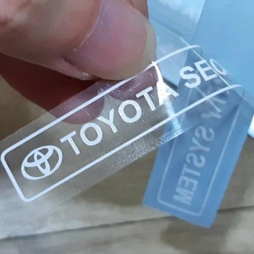 Promo Stiker Toyota Security System tempel dalam kaca Mobil Toyota ...