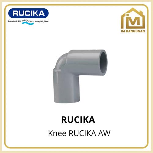 Jual Fitting Pipa PVC Knee Knie Elbow Rucika AW 1/2" 3/4" 1" - 1 1/4 ...