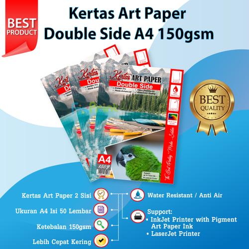 Jual Photo Paper / Kertas Art Paper 150 gsm 1pack = 50 Lembar - Jakarta ...