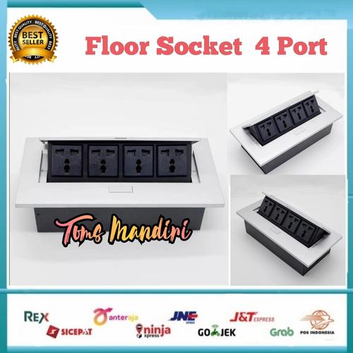 Jual floor socket lantai meja panel 4 port lobang listrik - Jakarta ...