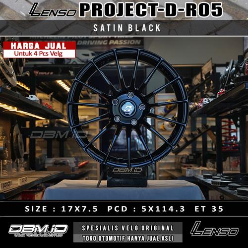Promo Velg Lenso Projext-D Race 5 R05 R17 17x7.5 5x114.3 et 35 Satin Black Cicil 0% 3x - Kota ...