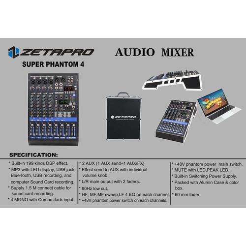 Jual MIXER AUDIO ZETAPRO ORIGINAL SUPER PHANTOM 4 4 CHANEL - Jakarta Utara - zetapro official ...