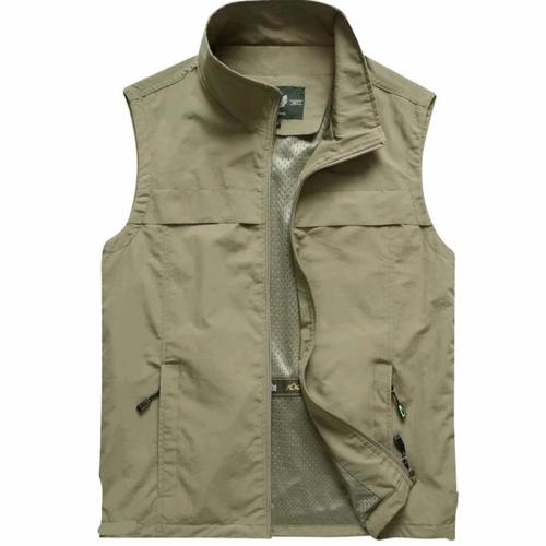 Jual rompi outdoor lapangan jaket rompi pria keren terbaru crem xxl ...