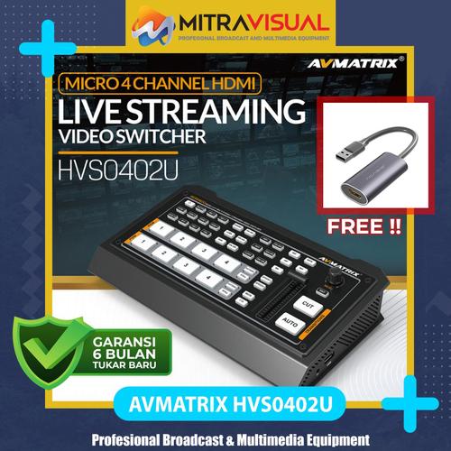 Promo AVMATRIX HVS0402U 4 HDMI LIVE STREAMING SWITCHER CAPTURE ...
