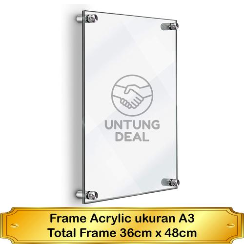 Jual Acrylic/Akrilik Frame A3/Acrylic WALL DISPLAY Ukuran A3 2mm - Kota ...