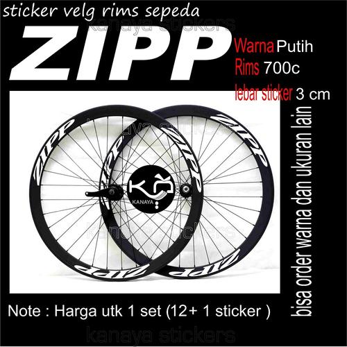 Jual sticker ZIPP road bike stickers rims decal 700c special edition 3 ...