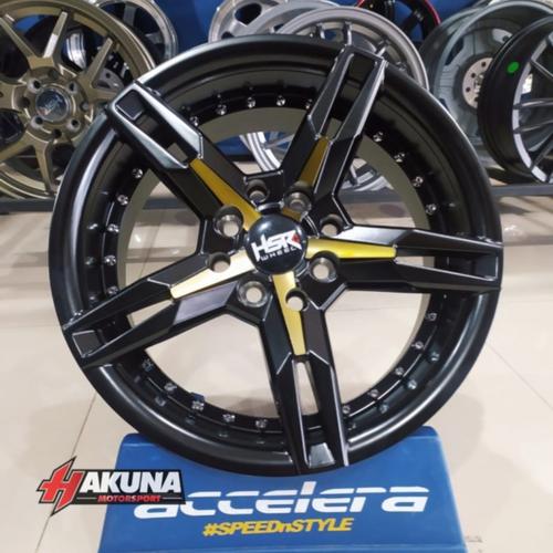 Jual Velg Mobil R15 Warna Hitam Coklat Lebar 6,5 Rata Body High Quality ...