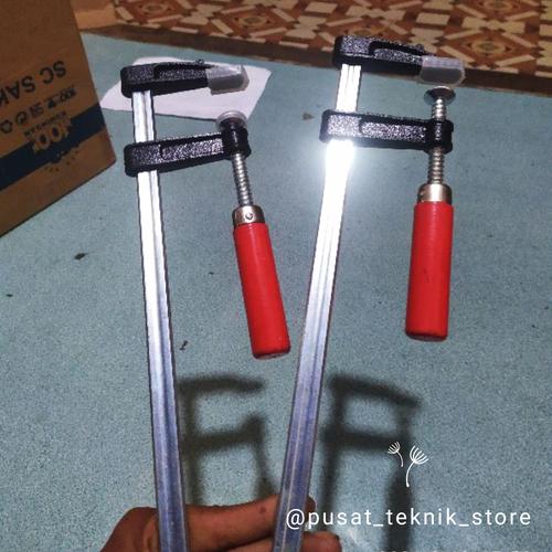 Jual klem f kayu alat press kayu ukuran 5 cm x 40 cm clamp f mini model ...