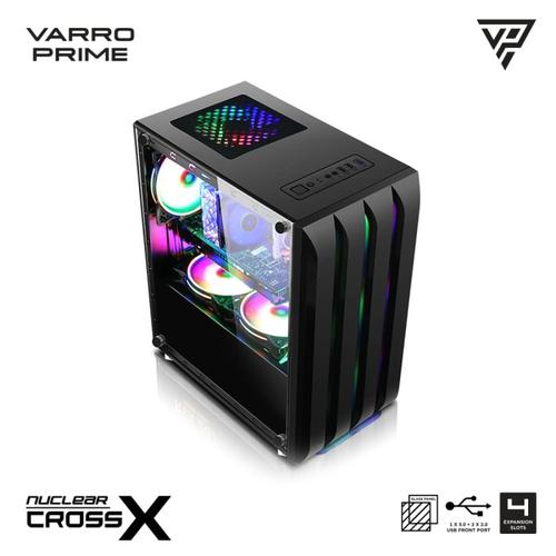 Jual Pc case Varro Prime glass micro atx Nuclear Cross-X - casing ...