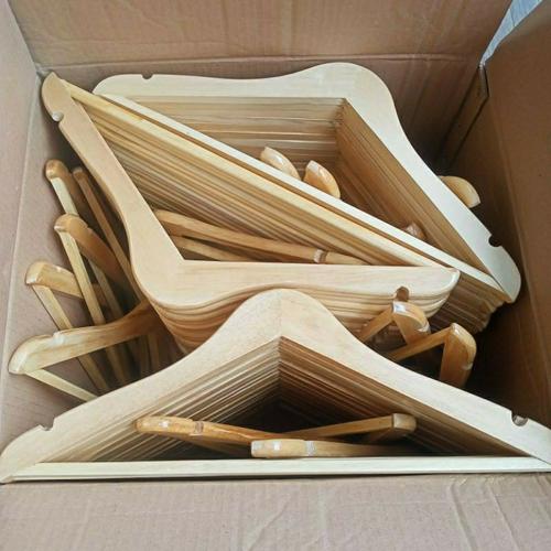 Jual Hanger Kayu Palang Dewasa Gantungan Baju Hijab Natural Wooden ...