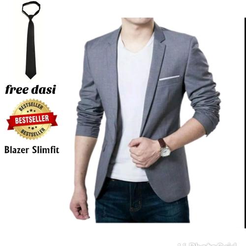 Jual Blazer pria/jas pria/jas resmi/jas resmi pria premium silver list ...