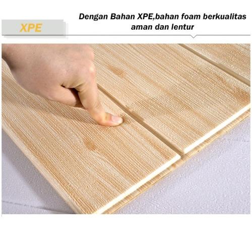 Jual Wallpaper Dinding 3D Foam Motif Kayu Dekorasi Dinding Kamar Murah ...